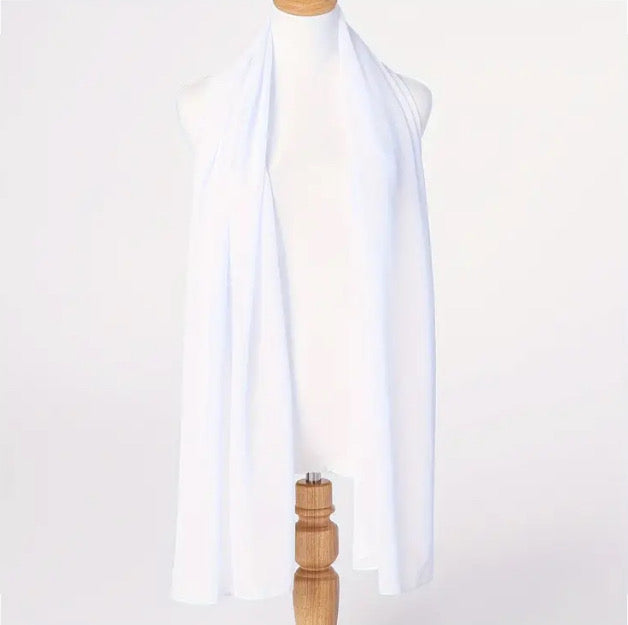 Maryam's Essential Plain Premium Extra Large Chiffon Hijab Scarf ...